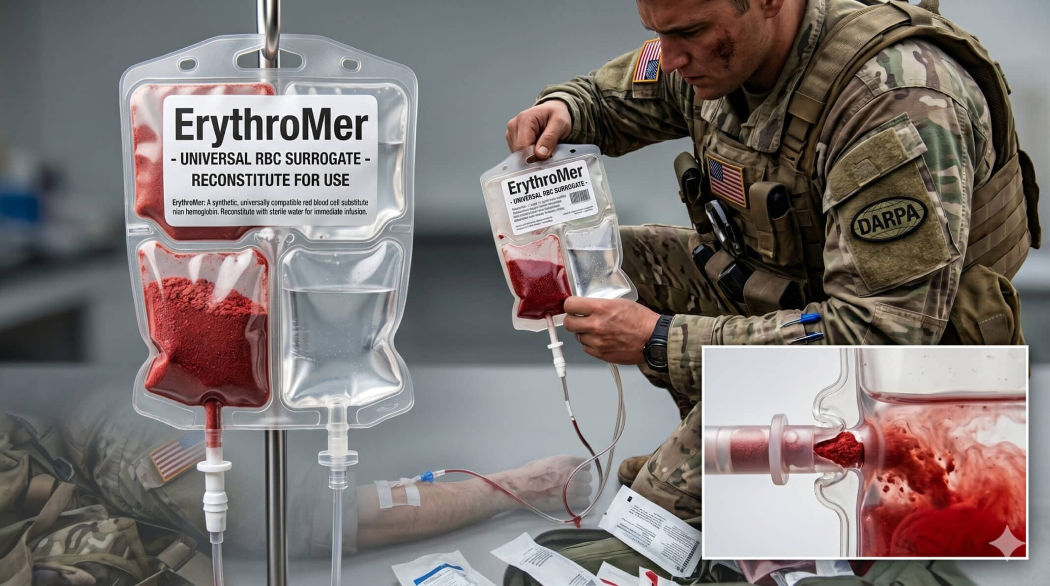 DARPA presents blood substitute prototype for emergency combat care