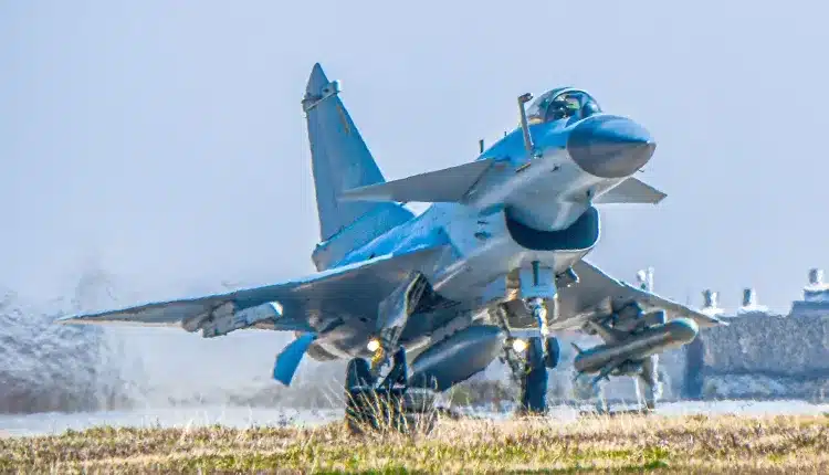 Chinese J-10C observed carrying PL-17 air-to-air missile with range ...